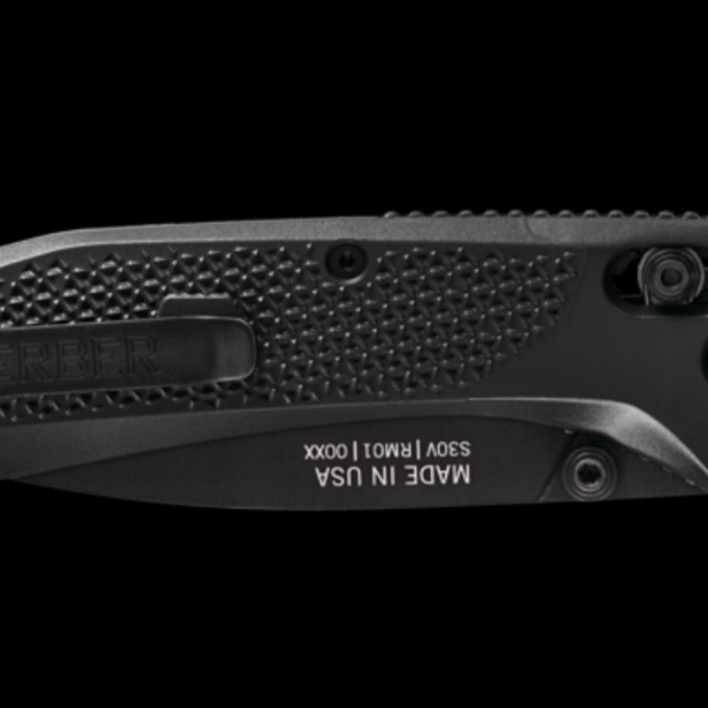 Gerber - Sedulo Folding Knife 30V Steel Black Plain Edge Blade, Black ...