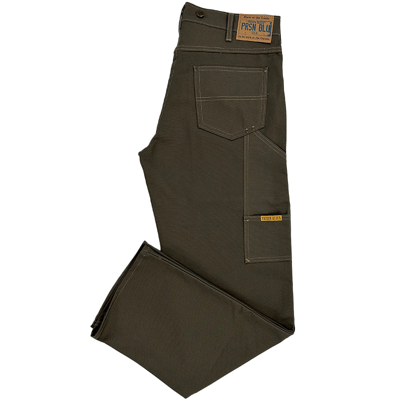 Work Jeans with buttons Rigid Olive