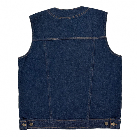 Western Vest Rinsed Blue Unlined