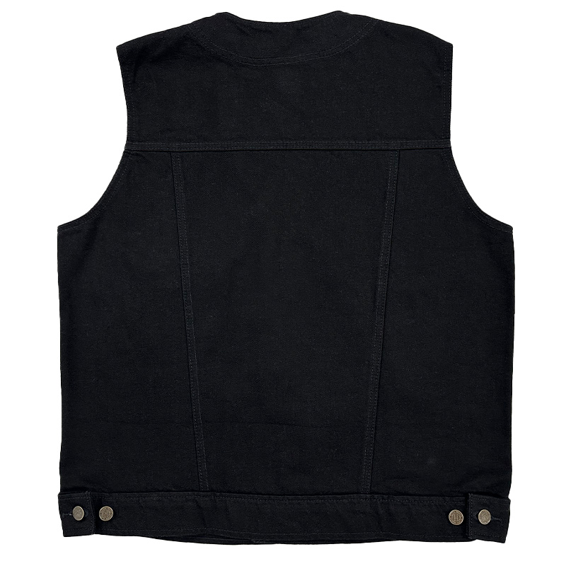 Western Vest Rinsed Black Unlined