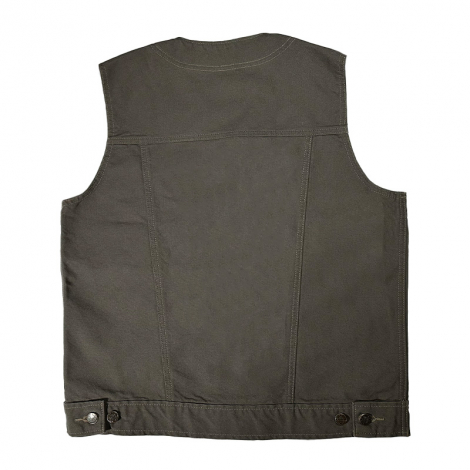 Western Vest Rinsed Olive Unlined