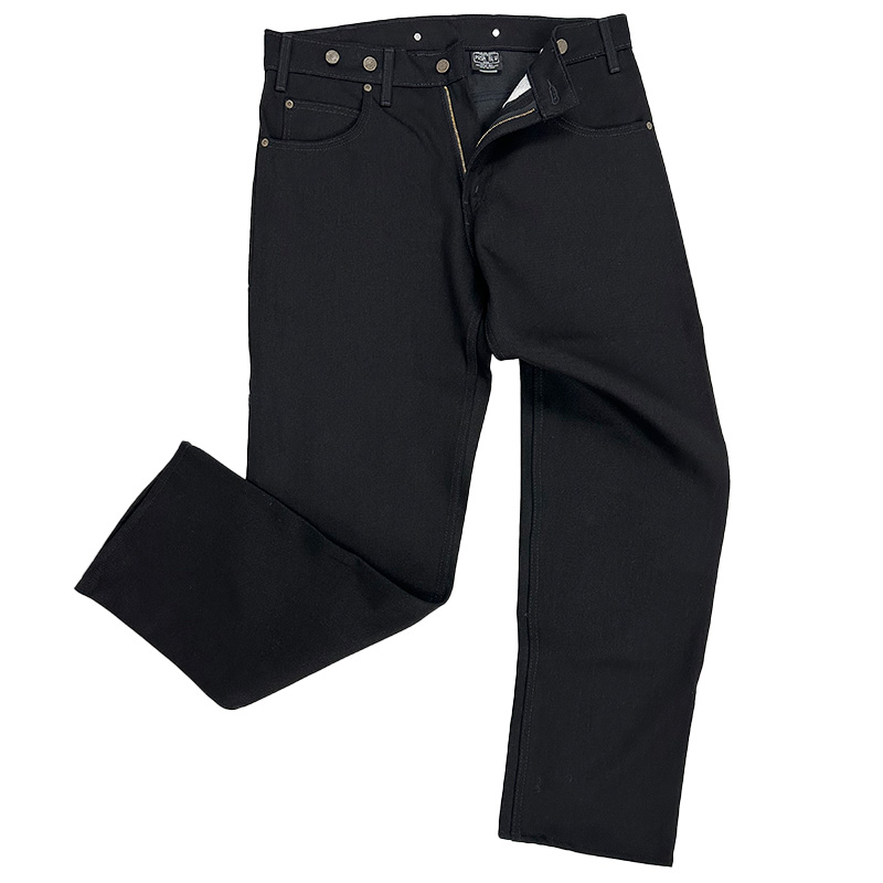 Work Jeans with buttons Rinsed Black