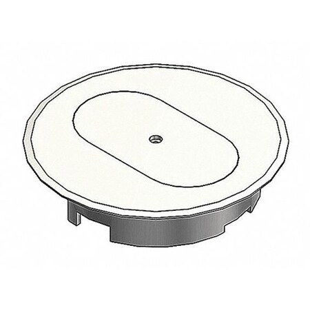 CARLON Round Floor Box Pvc Duplex Cvr Ivory